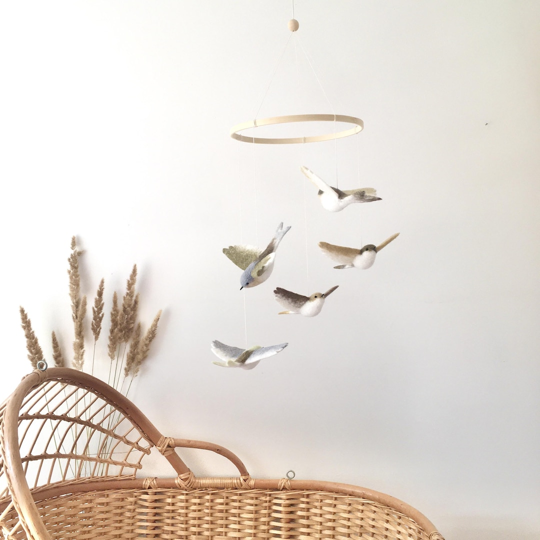Flying Birds Mobiles, Nature Baby Mobile, Nursery Mobile Bird, Swallow ...