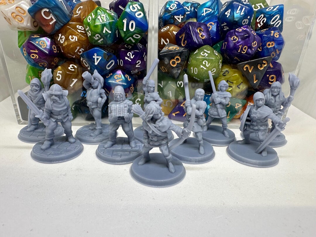 10 Piece Bandit/hireling Miniature Set D&D Frostgrave Pathfinder Resin ...