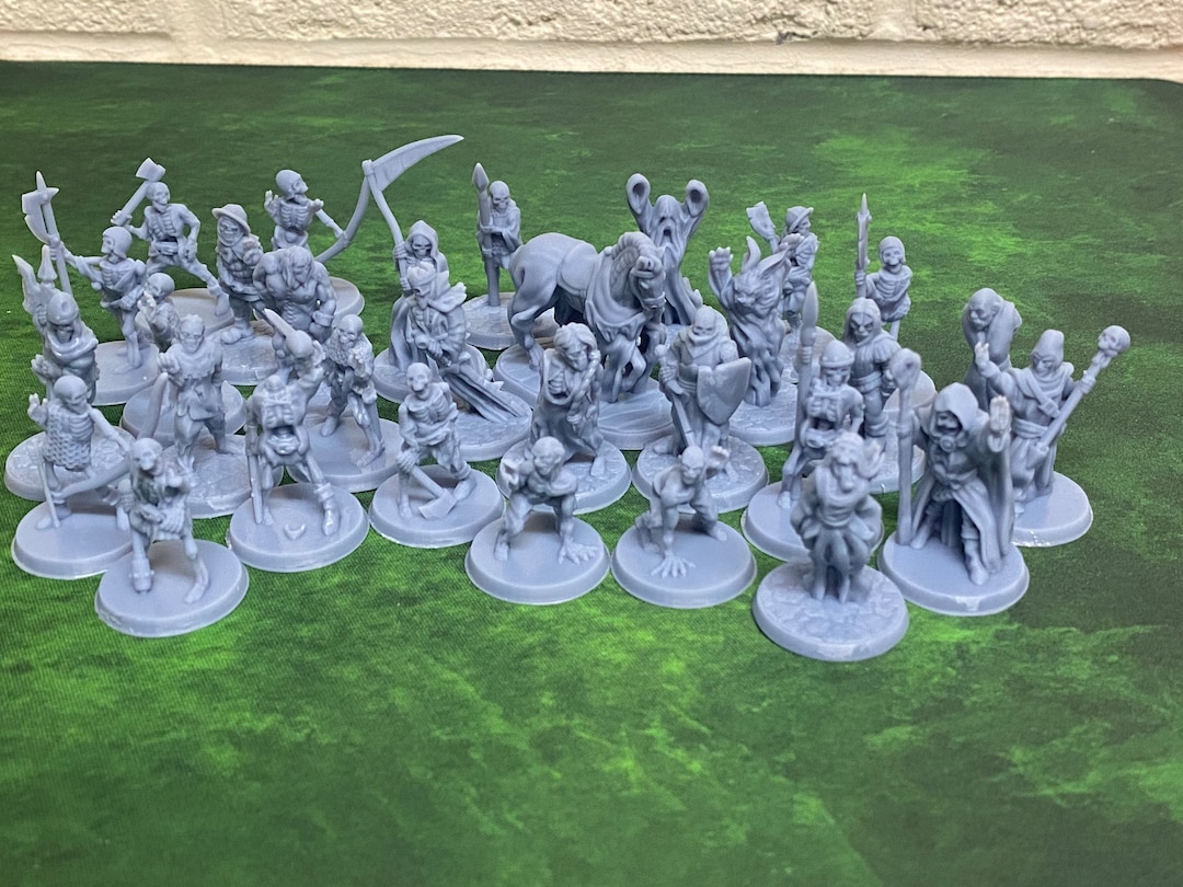 Bulk Set of 31 Undead Miniatures Fantasy Tabletop RPG - Etsy