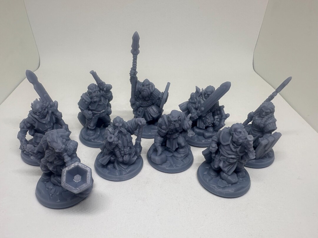9pc Dwarf Miniature Set 1, TTRPG, Dnd Dwarf Set, Dnd Gift, Pathfinder ...