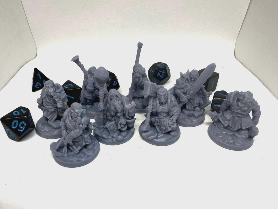 29pc Dwarf Miniature Set, Dungeons and Dragons, D&D Dwarfs, TTRPG, High ...