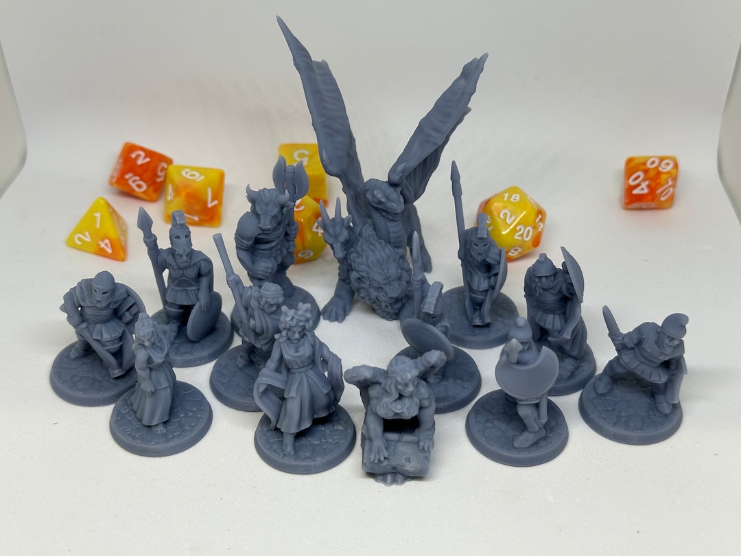 Ancient Greek Miniature Set X13, Tabletop RPG, Resin Miniatures, High ...