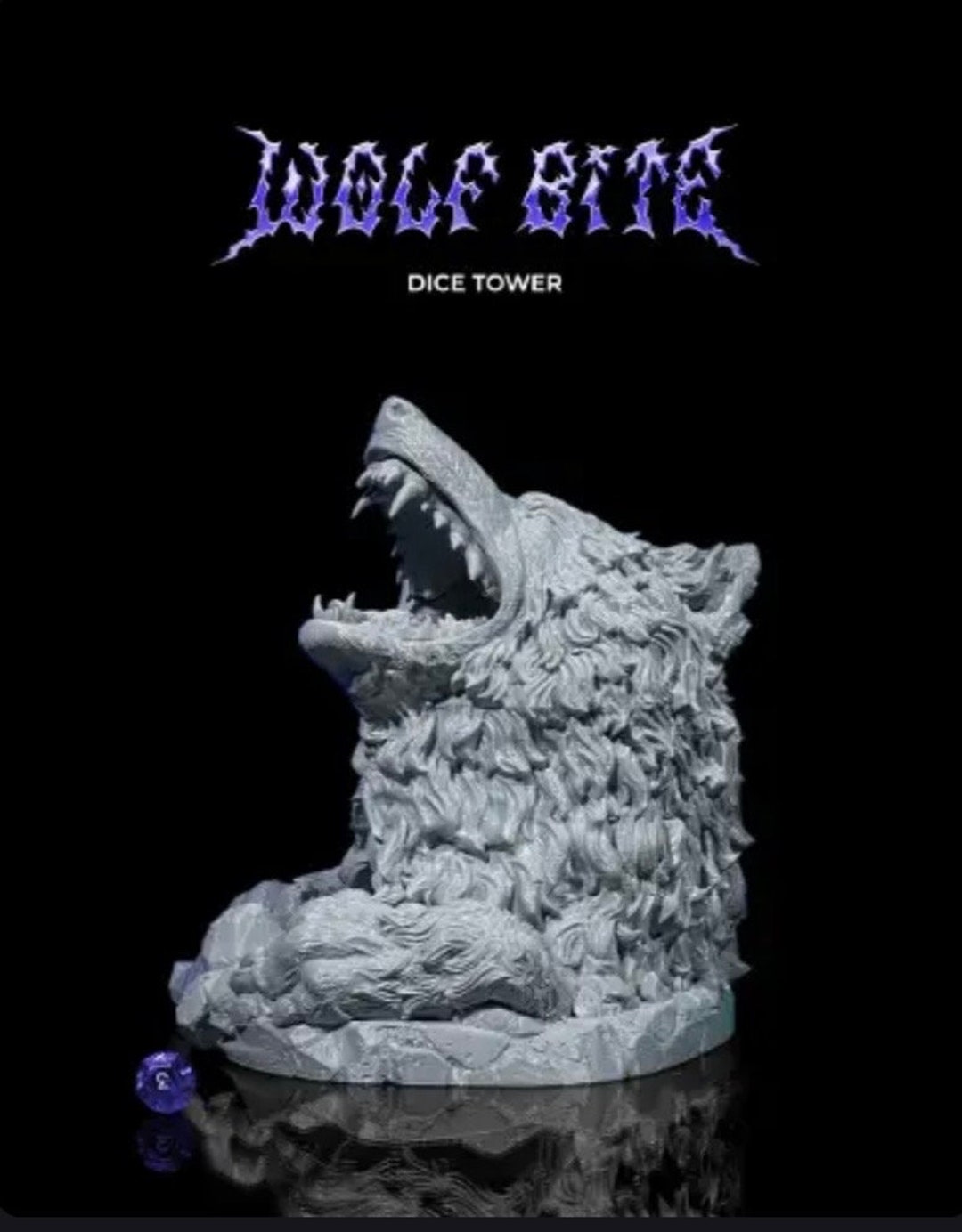 Wolf Bite Dice Tower Mystery Dice Set, Dnd Dice Tower, Wargaming Dice ...