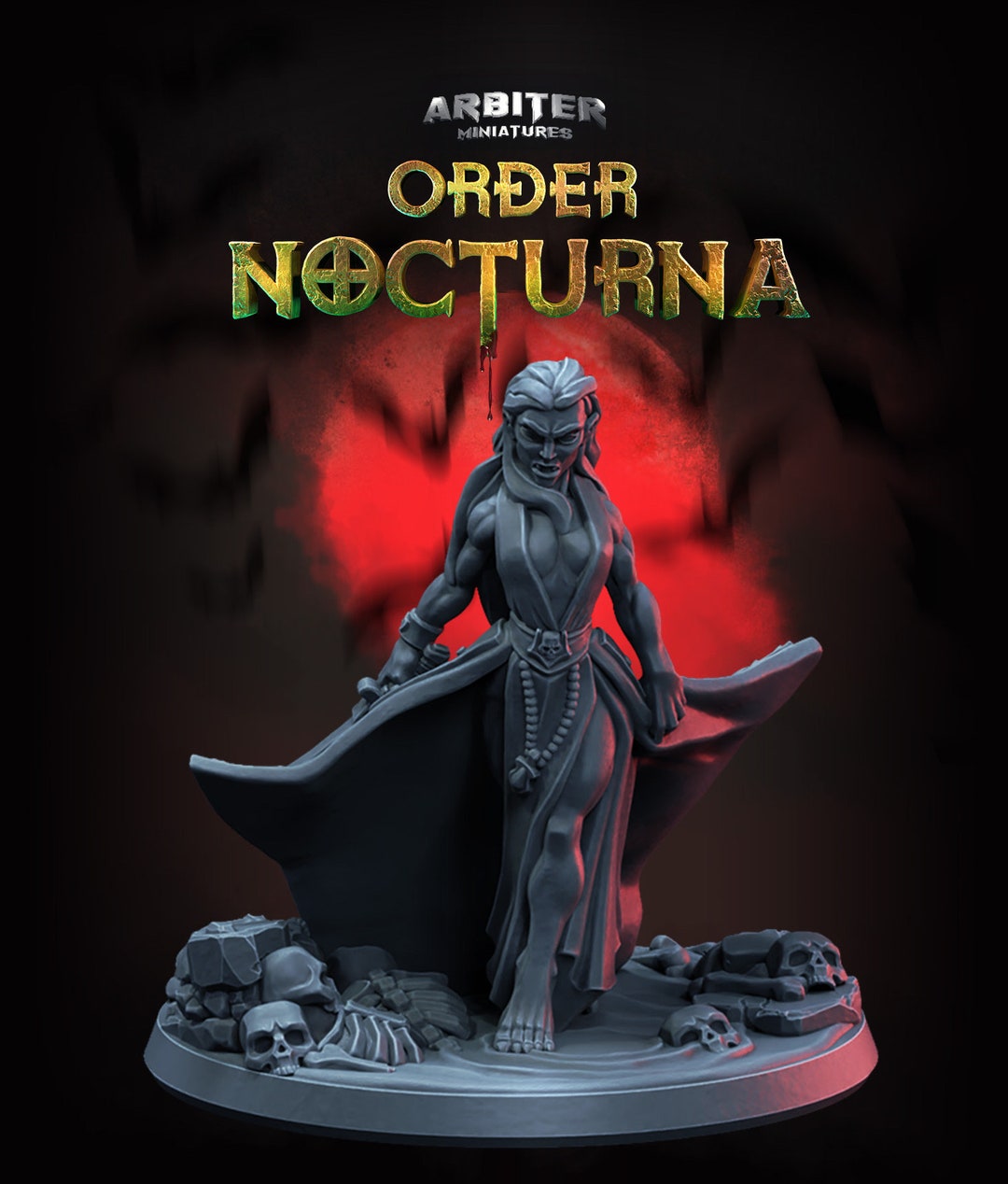 Female Vampire Miniature, Dungeons and Dragons, High Quality Miniature ...