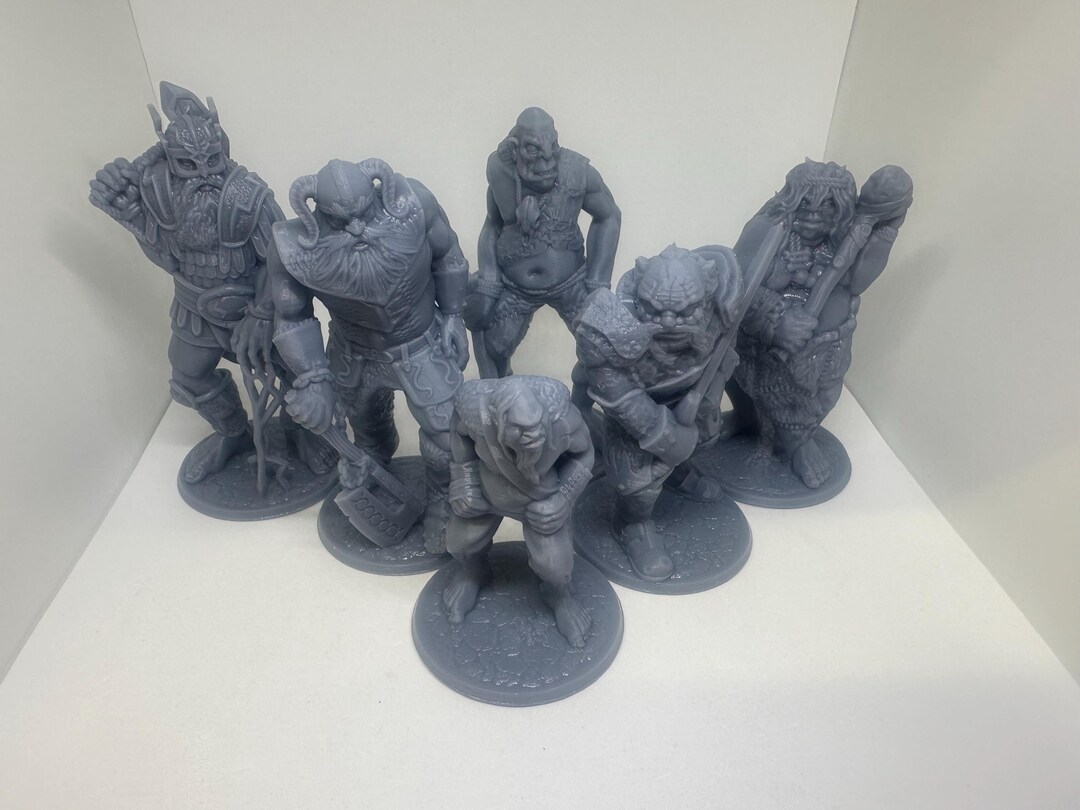 6pc TTRPG Giant Miniature Set , Tabletop RPG, Giant Humanoid Set ...