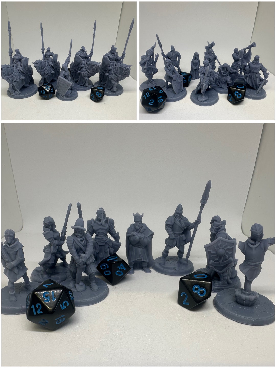 22pc Knight Miniatures, Dungeons and Dragons, D&D Knight, TTRPG, Dnd ...