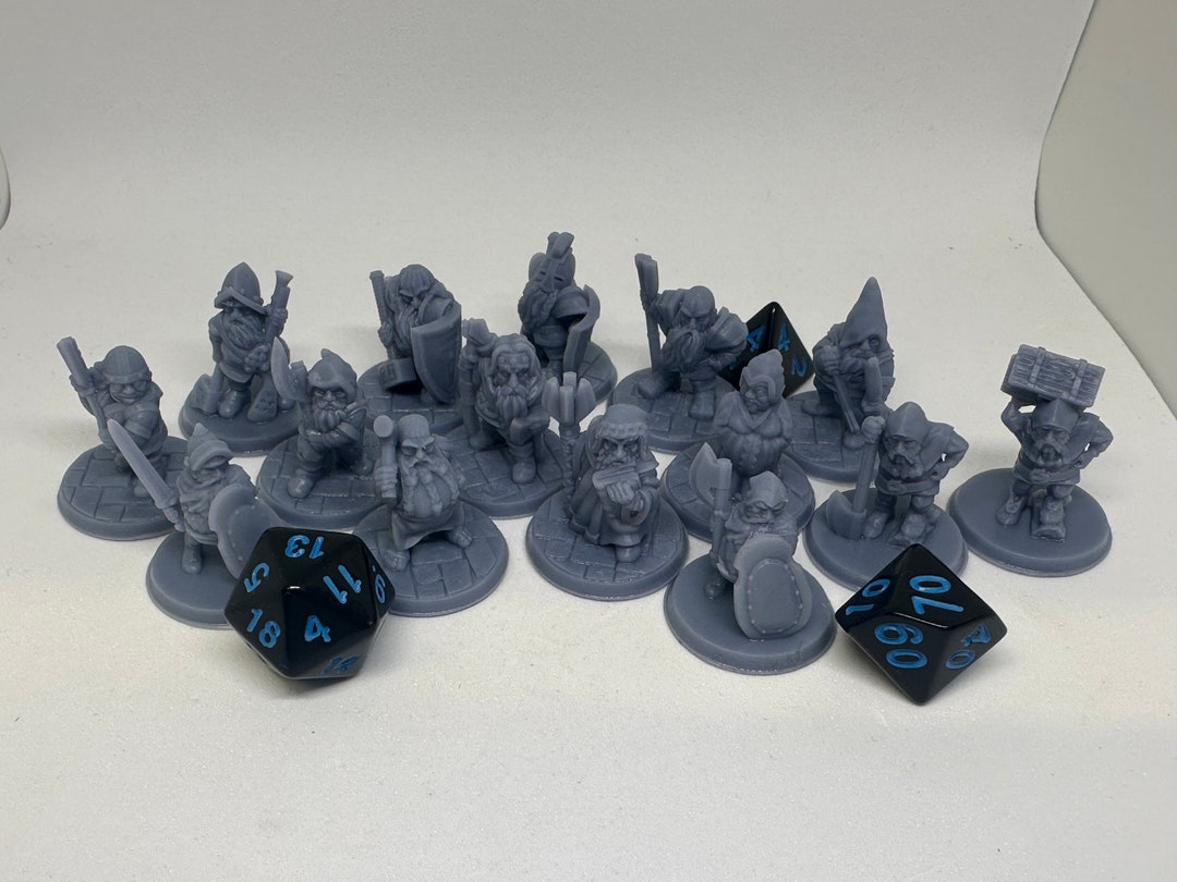 15pc Dwarf Miniatures, Tabletop RPG, Resin, Dnd Gift, Pathfinder, Dwarf ...