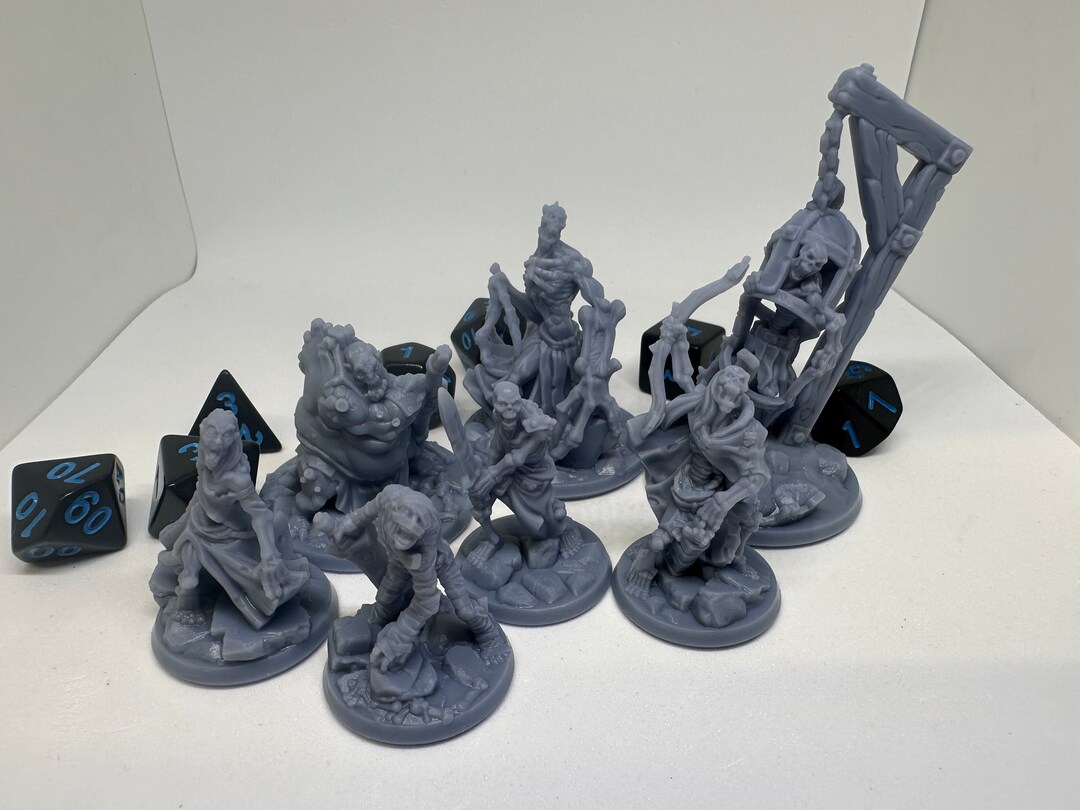 Dnd Undead Miniature Set 6 X7, Dungeons and Dragons, D&D Undead, TTRPG ...