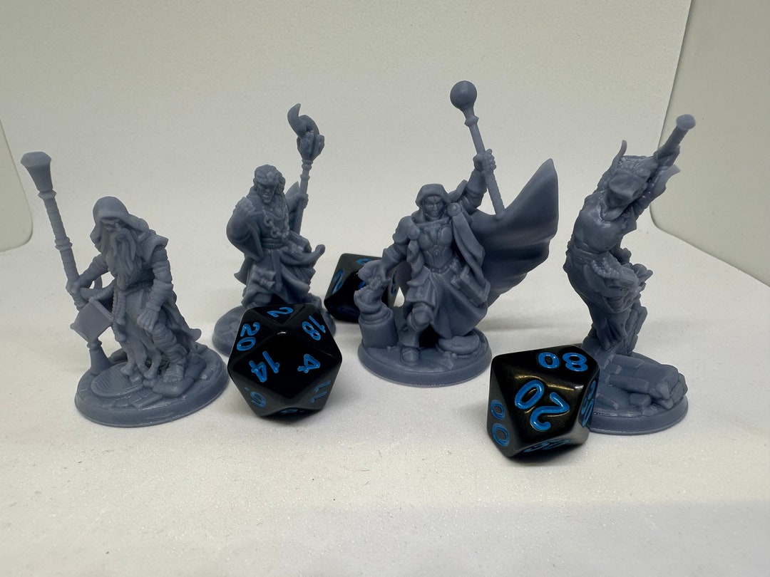 4pc Warrior Priest Miniatures, Dungeons and Dragons, D&D Priest, TTRPG ...