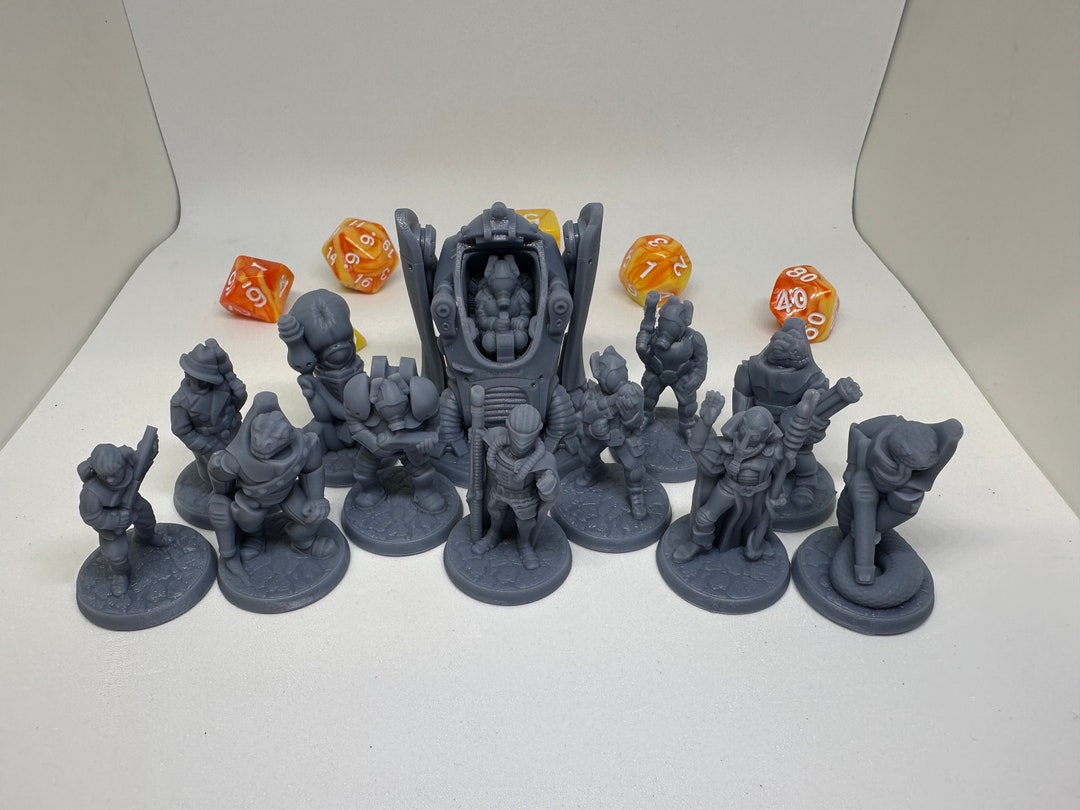 Space Miniature Set X12, Tabletop RPG, Mini Set, Resin Miniatures ...