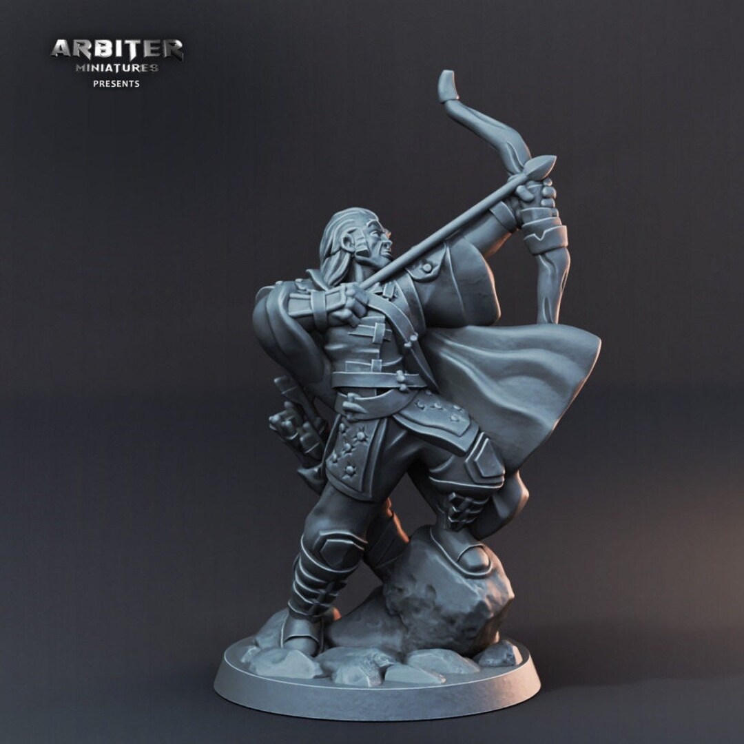Ranger Male Miniature 01, Tabletop RPG Ranger, Dnd, Pathfinder ...