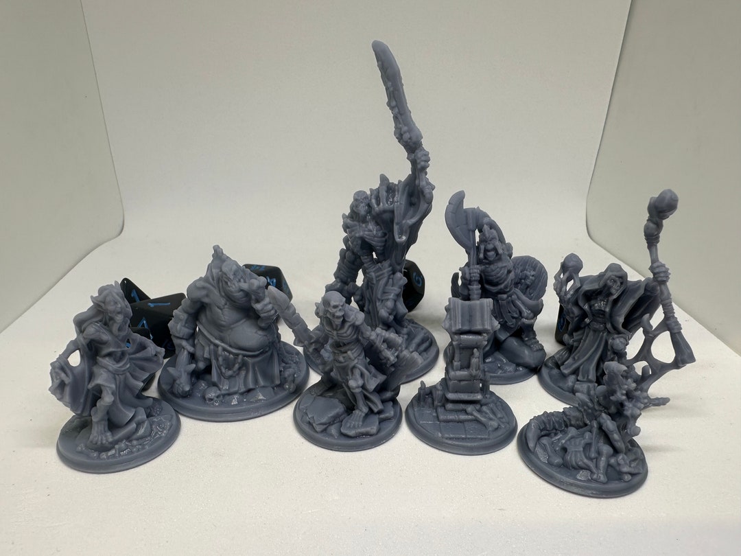Dnd Undead Miniature Set 3 X8, Dungeons and Dragons, D&D Undead, TTRPG ...