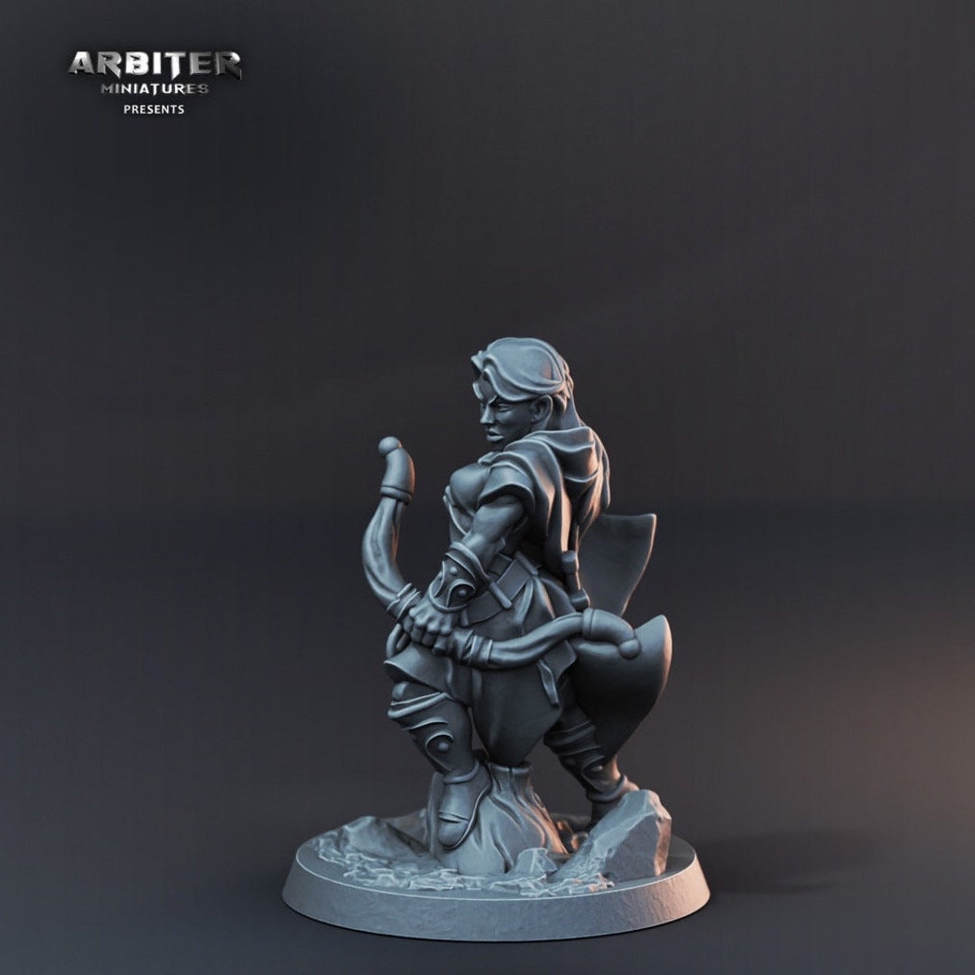 Ranger Female Miniature 01, Tabletop RPG Ranger, Dnd, Pathfinder ...
