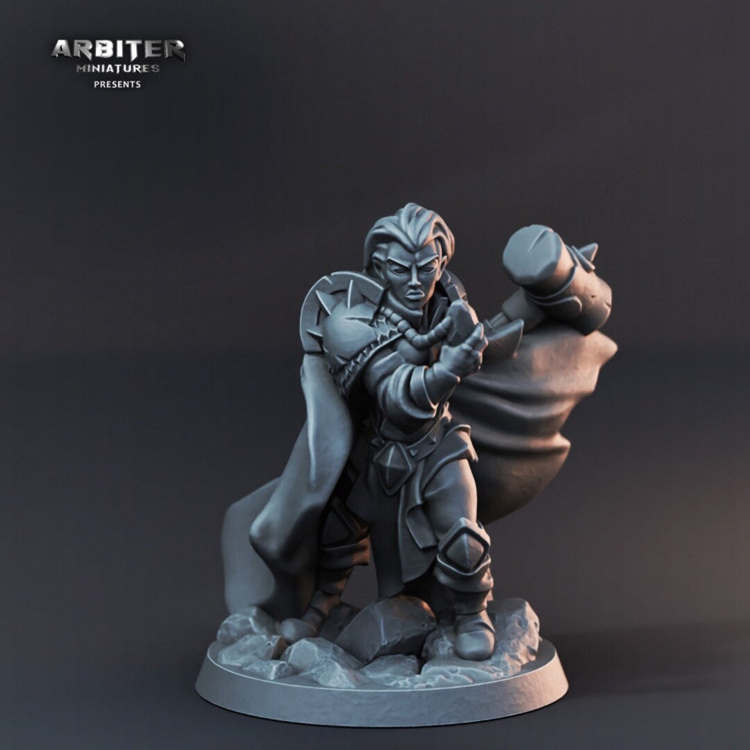 Cleric Female Miniature 01, Tabletop RPG Cleric, Dnd, Pathfinder ...