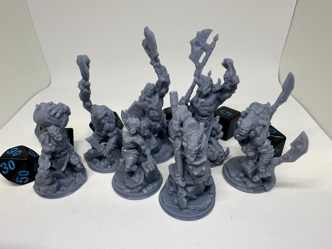 Dnd Orc Miniatures Set 3 X7, Dungeons and Dragons, D&D Orcs, TTRPG ...