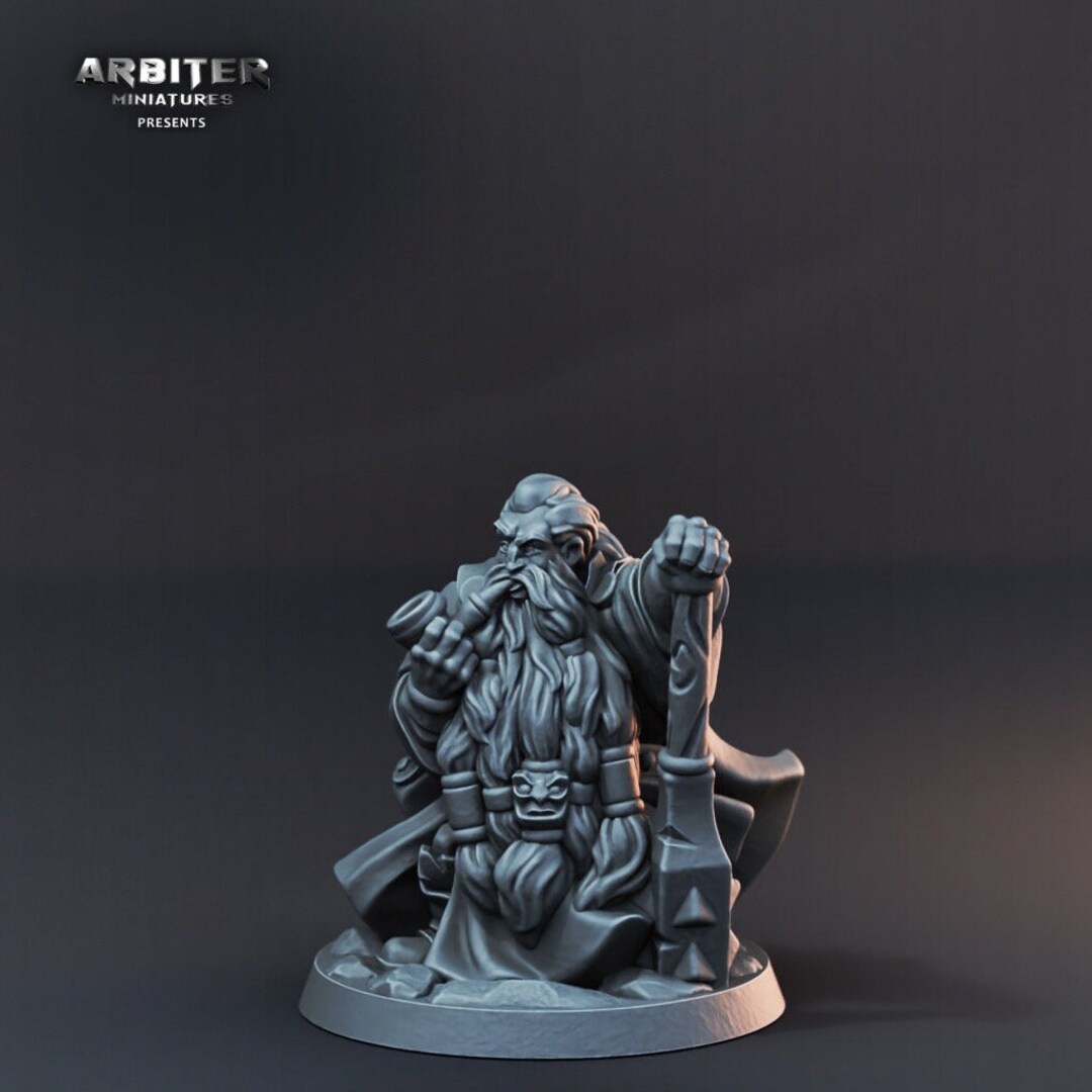 Male Dwarf Miniature, Tabletop RPG Dwarf, Dnd, Pathfinder, Frostgrave, D&D Mini, Arbiter ...