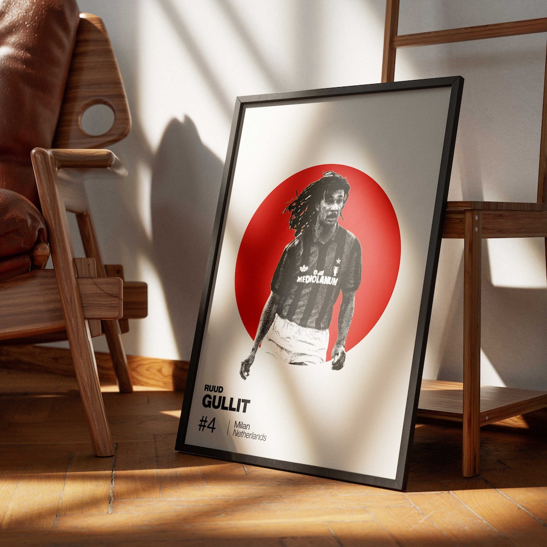 Affiche de Ruud Gullit : Art du football pour les fans de la - Etsy France