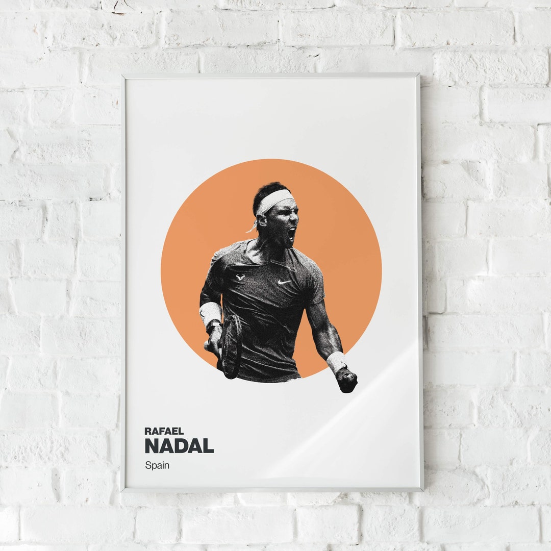 Rafael Nadal Printable Poster: Art for Tennis Fans Mid-century Modern ...