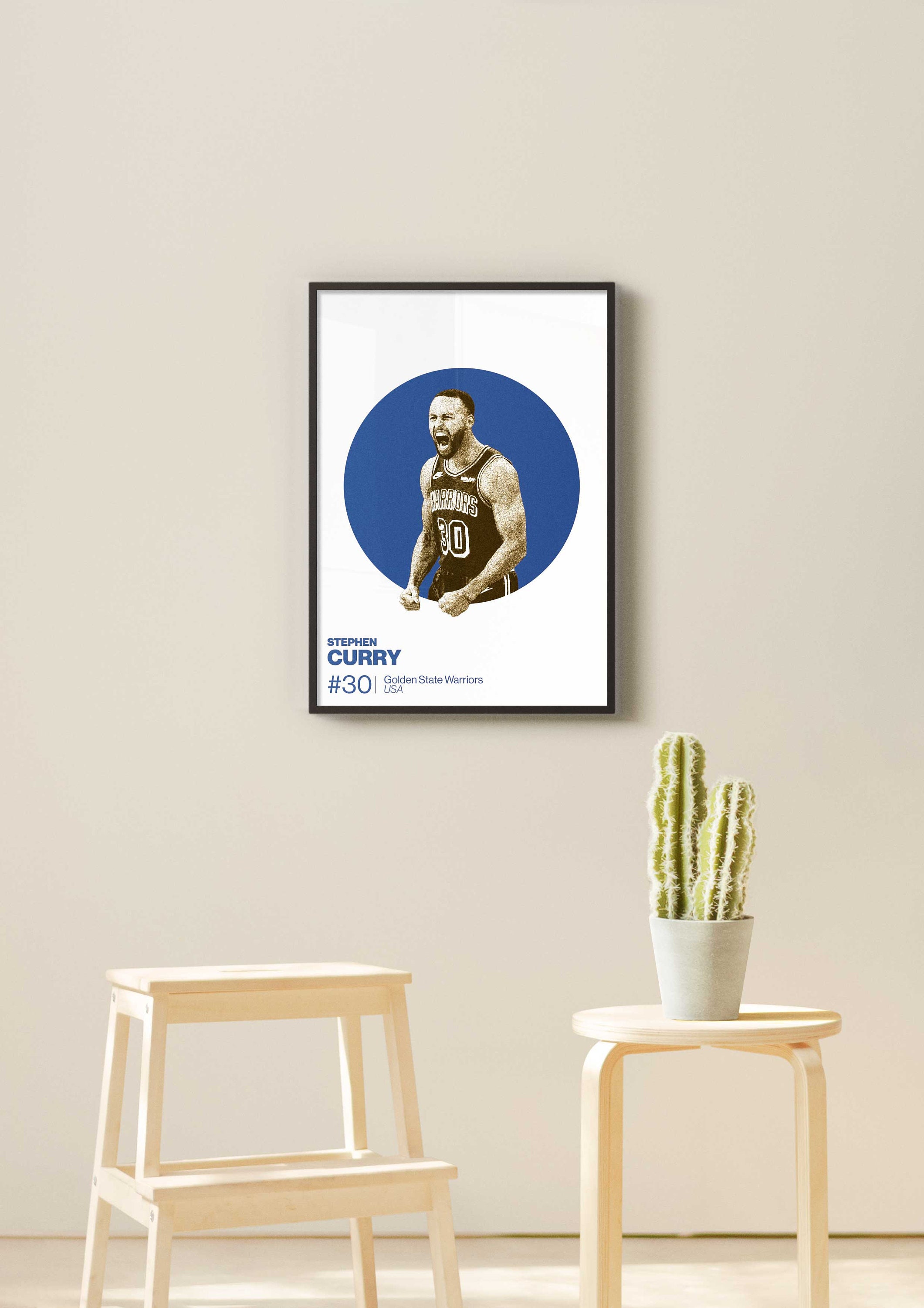 Stephen Curry Poster: NBA Art for Basketball Fans Mid-century Modern ...