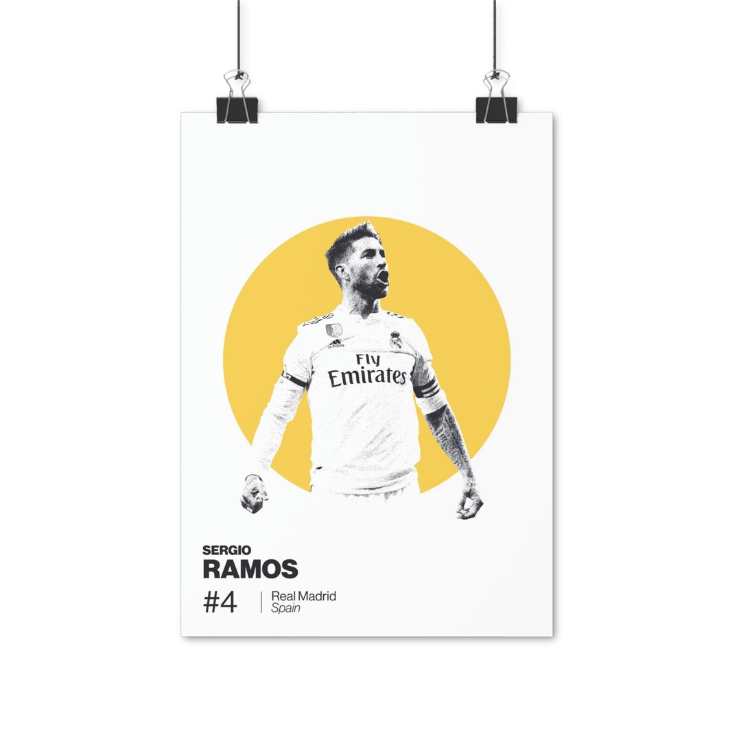 Sergio Ramos Real Madrid Legend Poster Art Wall Decor - Etsy