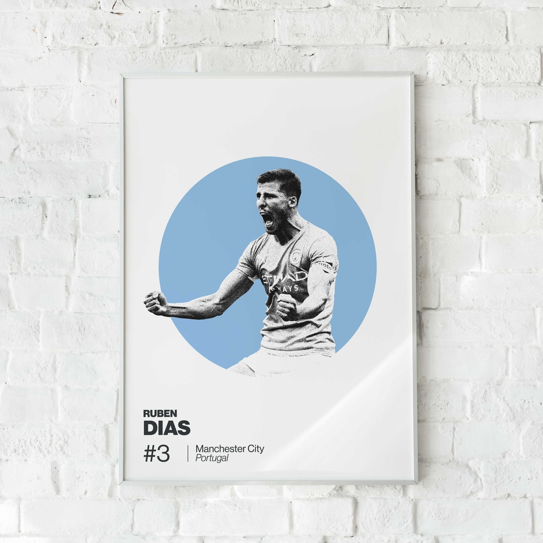 Ruben Dias Poster: Soccer Art for World Cup Fans Mid-century Modern ...