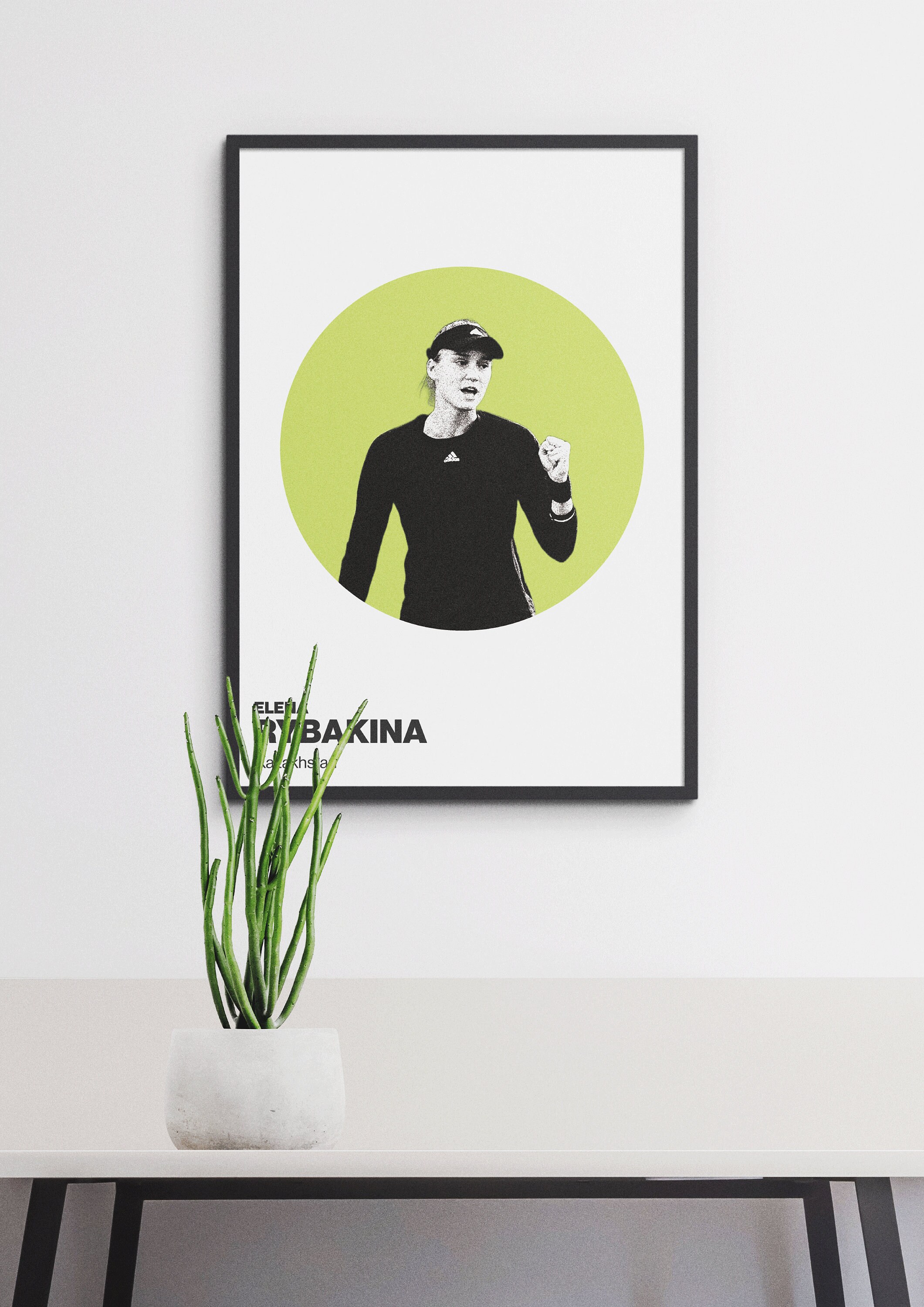 Elena Rybakina Printable Poster: Art for Tennis Fans Mid-century Modern ...