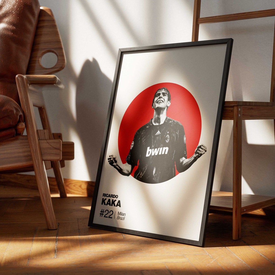 Kaka Poster: Soccer Art for World Cup Fans Mid-century Modern Office ...