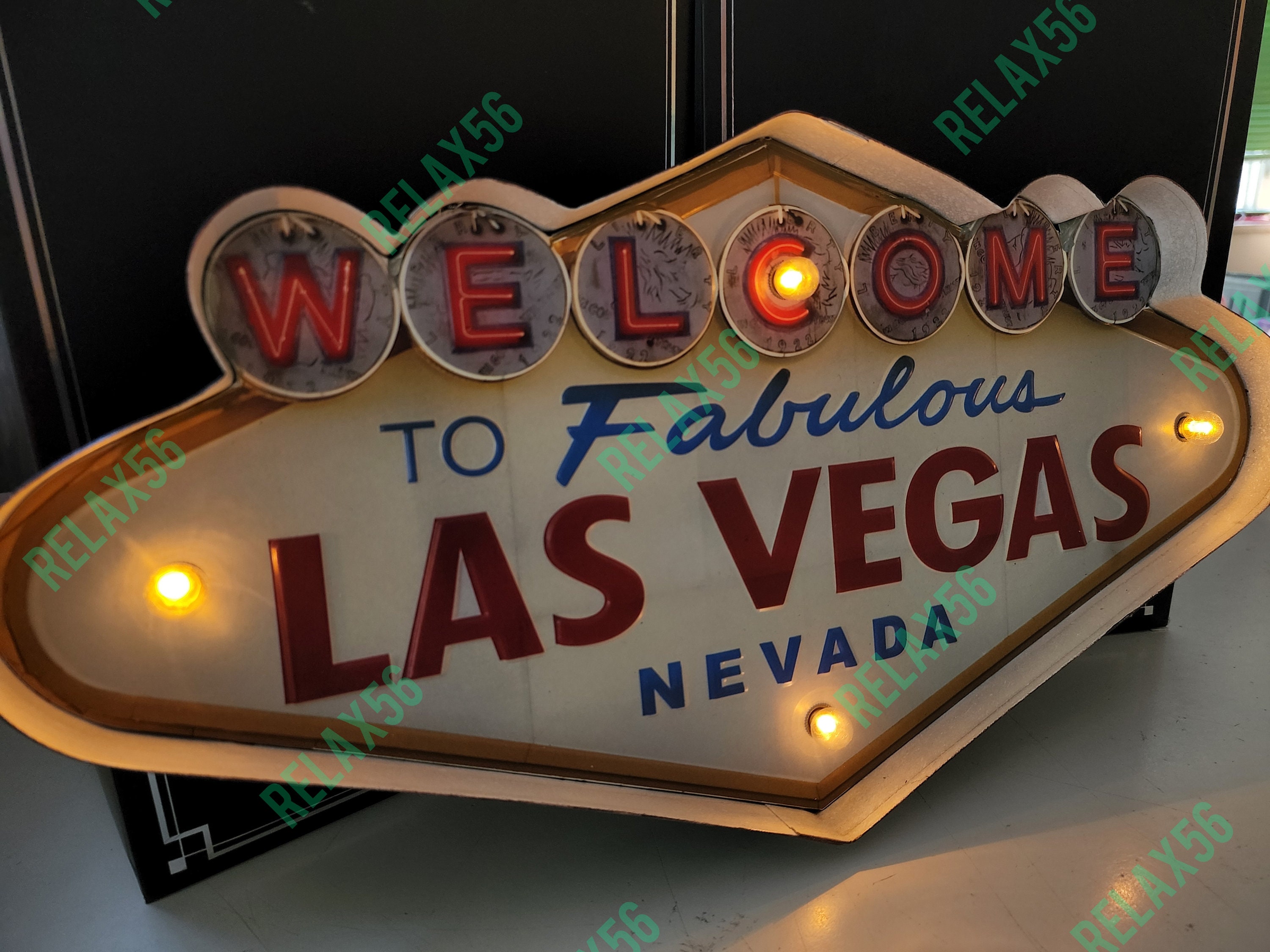 19 Sign Welcome to Fabulous Las Vegas Nevada LED Tin Metal Sign-light ...