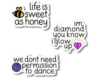 BTS Member Motivational Quotes Stickers Gifts for Army Planner Kpop ...