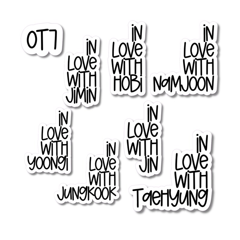 BTS Stickers Gifts for Army Planner Kpop Stickers Computer Laptop ...