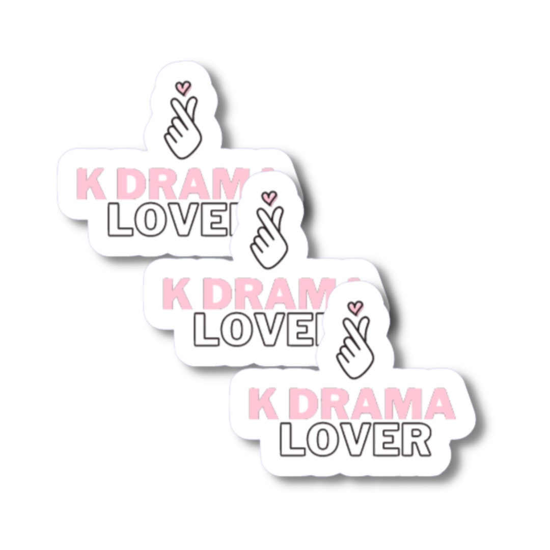 Finger Heart K Drama Lover Kpop Water Bottle Sticker Gifts for K Drama ...