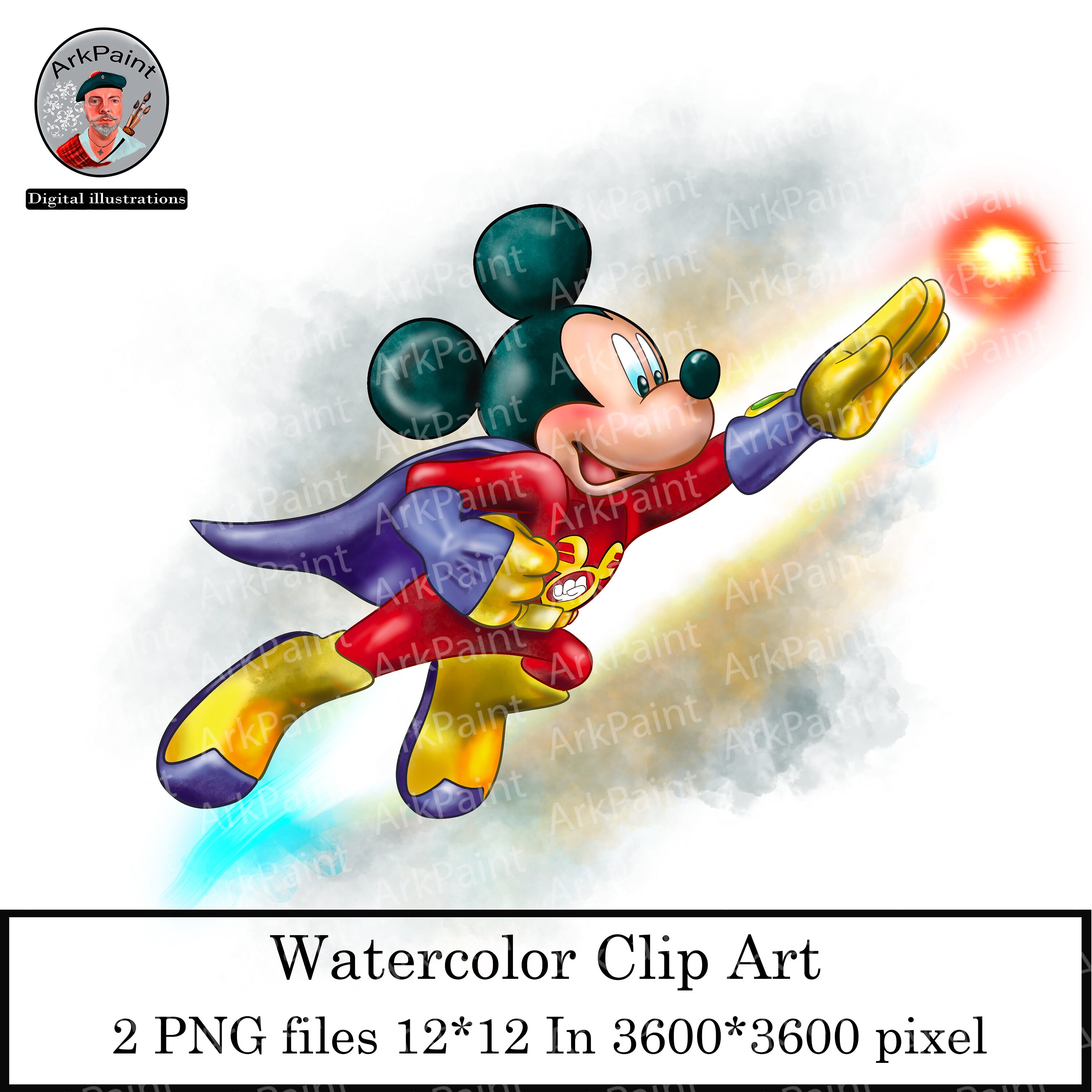 Mickey Mouse Pngmickey Mouse Clipart Mickey Mouse HERO PNG - Etsy Ireland