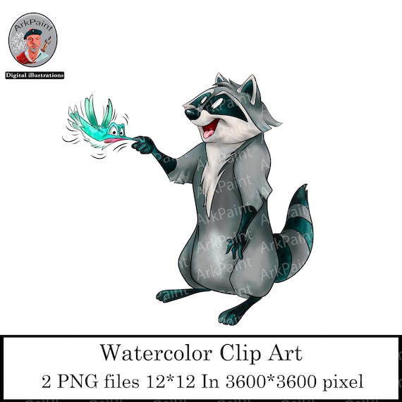 Pocahontas Hummingbird And Raccoon