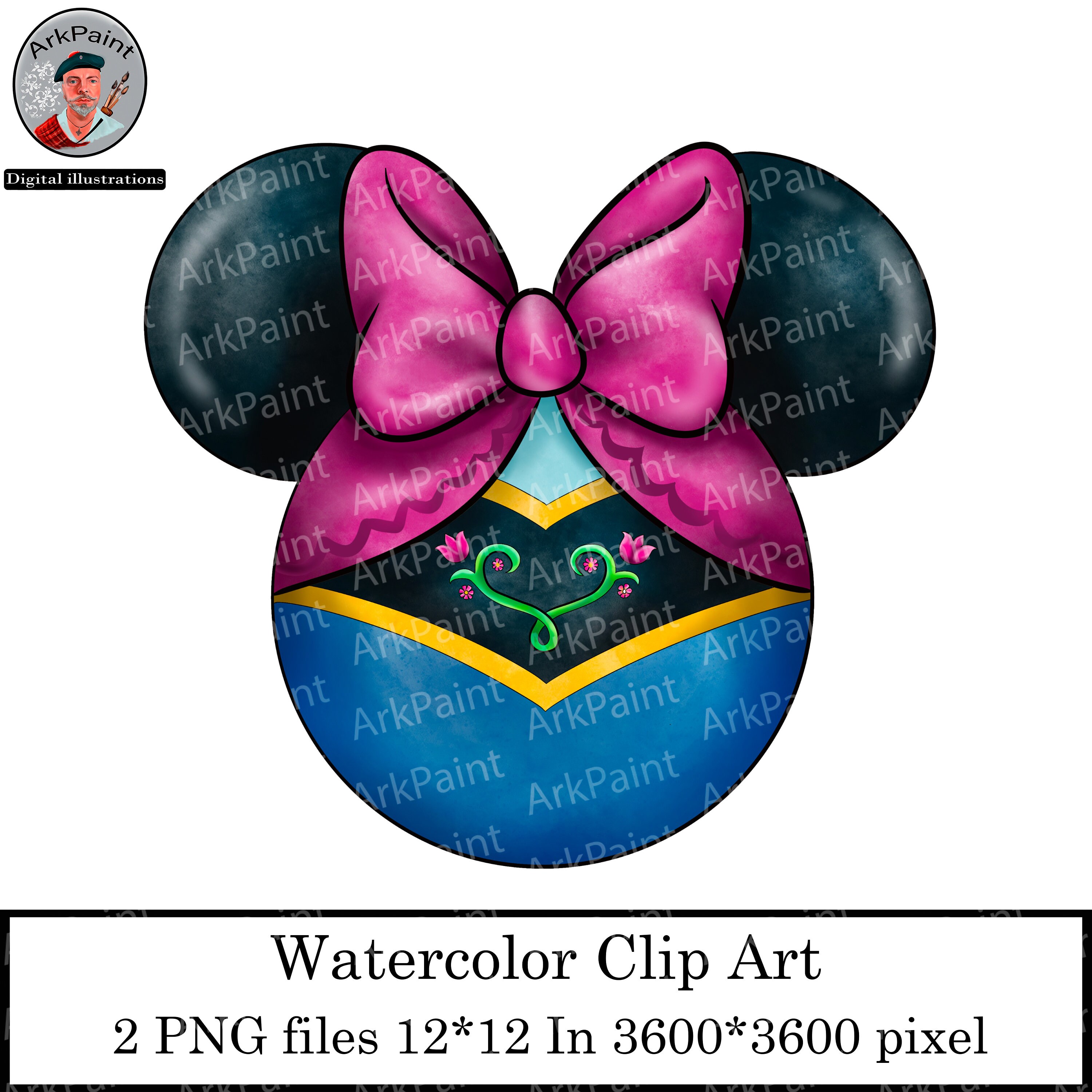 Minnie Mouse Png,elsa and Anna, Head,mickey Mouse Head Outline, Mickey ...