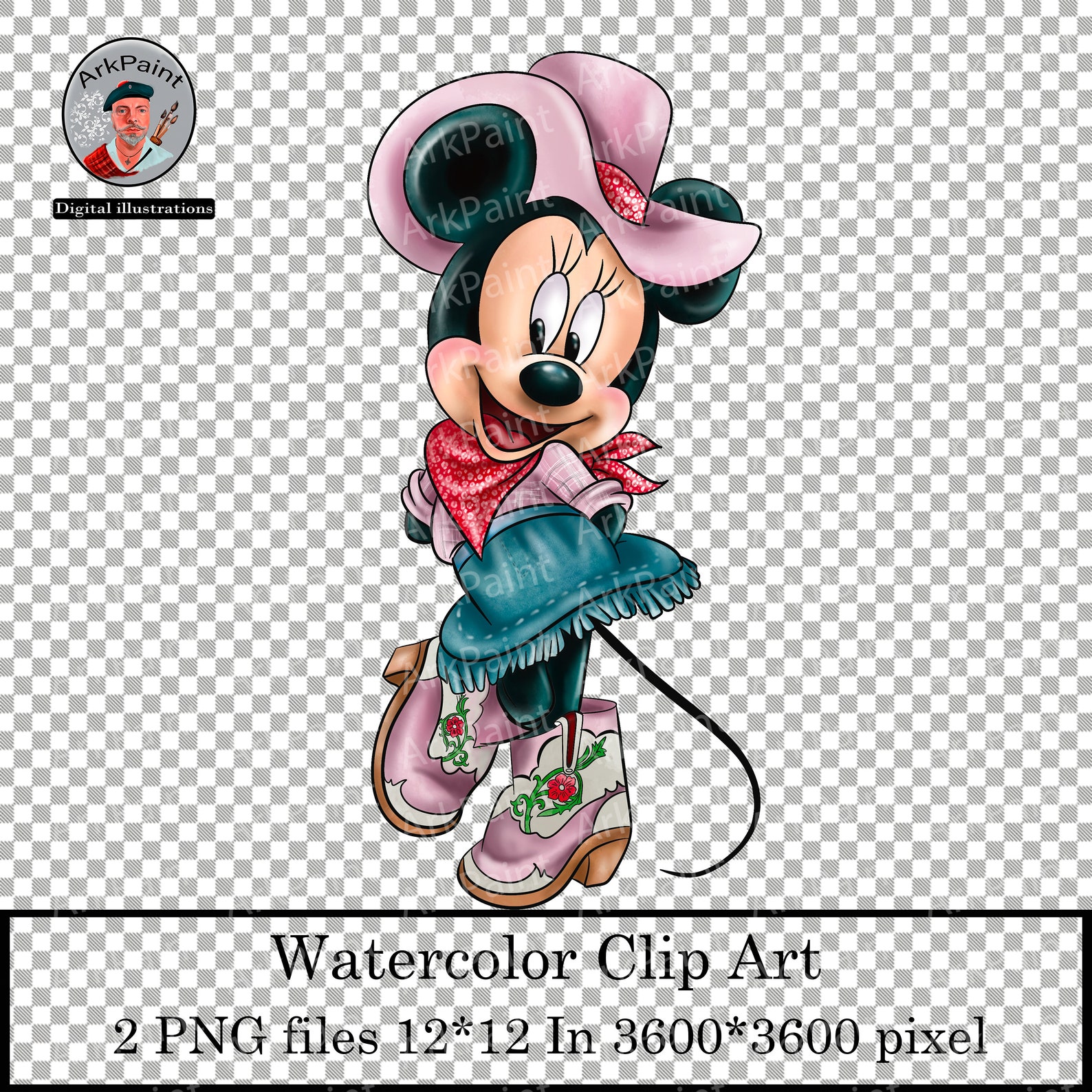 Cowgirl Minnie Mouseminnie Mouse PNG Minnie Mouse Fairy - Etsy