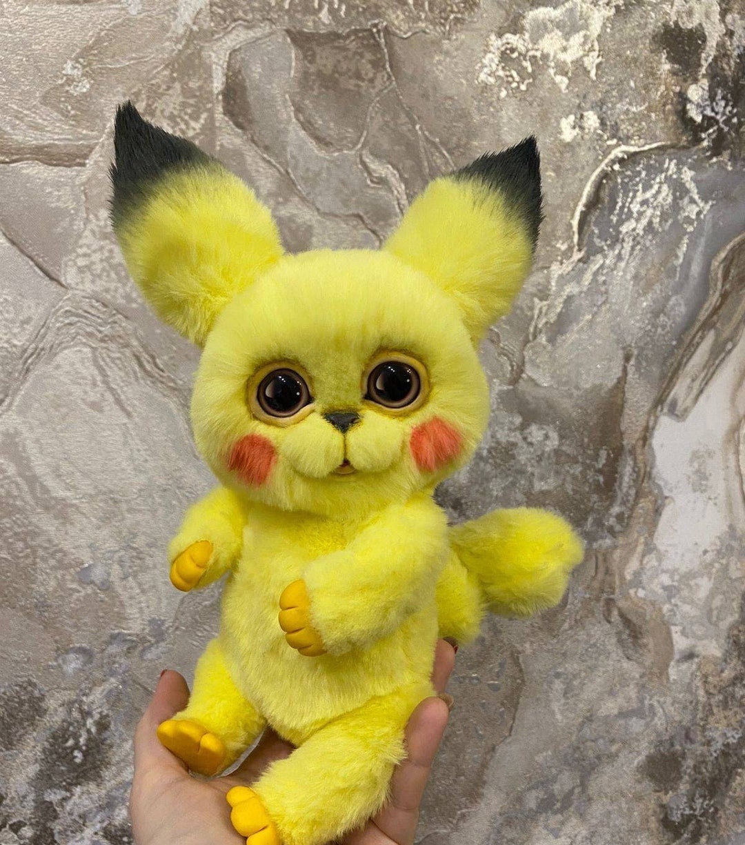 Pikachu Pokémon Cute Plush Stuffed Doll Handmade OOAK - Etsy