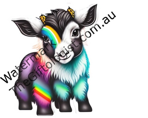 Colorful Goat Clipart Bundle | Rainbow Sunglasses PNG Stickers for ...