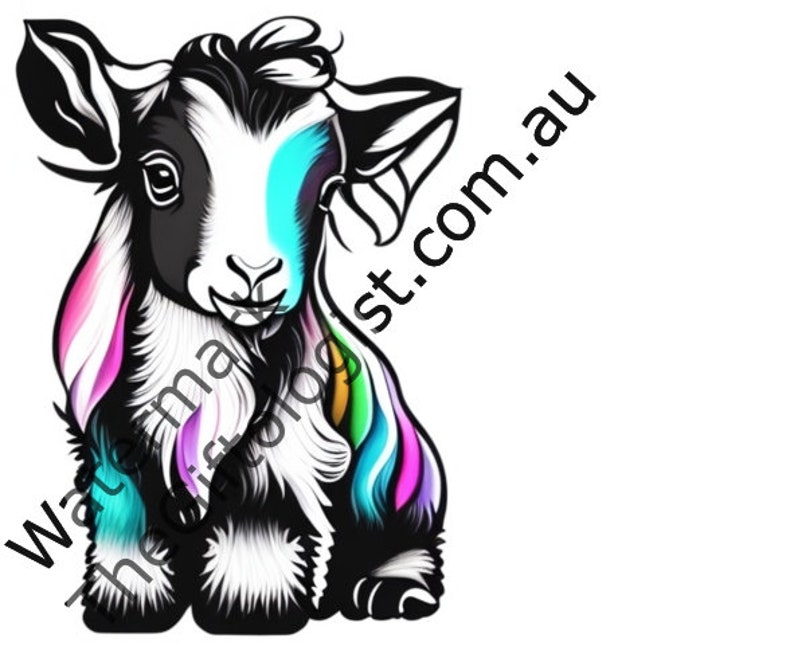 Digital Download Cute Rainbow Color & Sunglasses Goats - Etsy