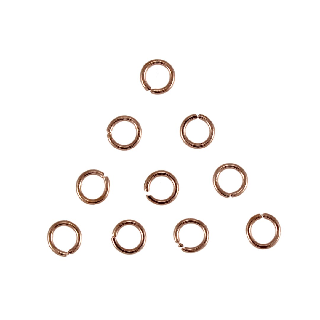 5mm 140pc Rose Gold Plated Saw Cut Jump Rings, Rose Gold Open Round ...