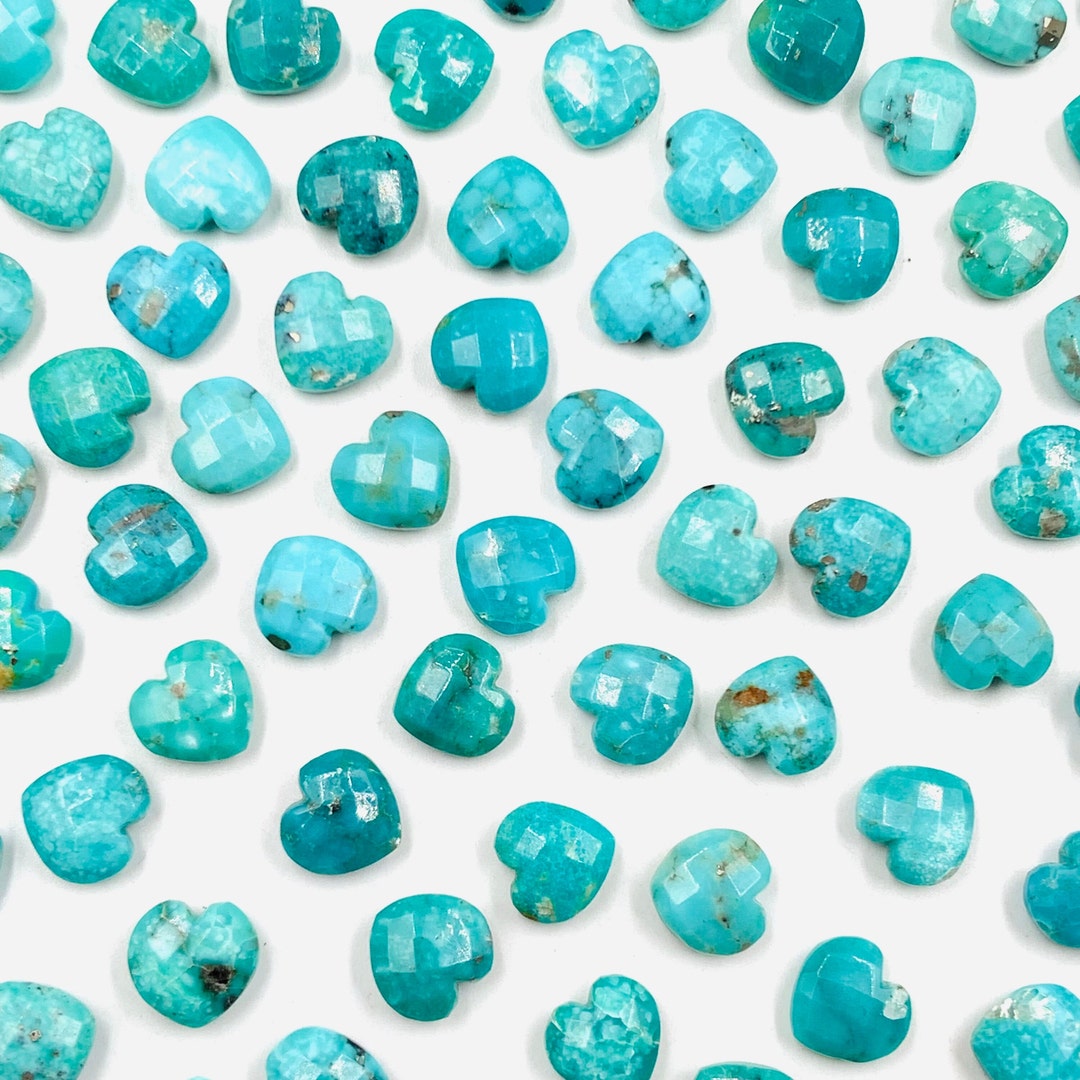 Natural Arizona Turquoise Briolette Faceted Heart Shape Turquoise ...