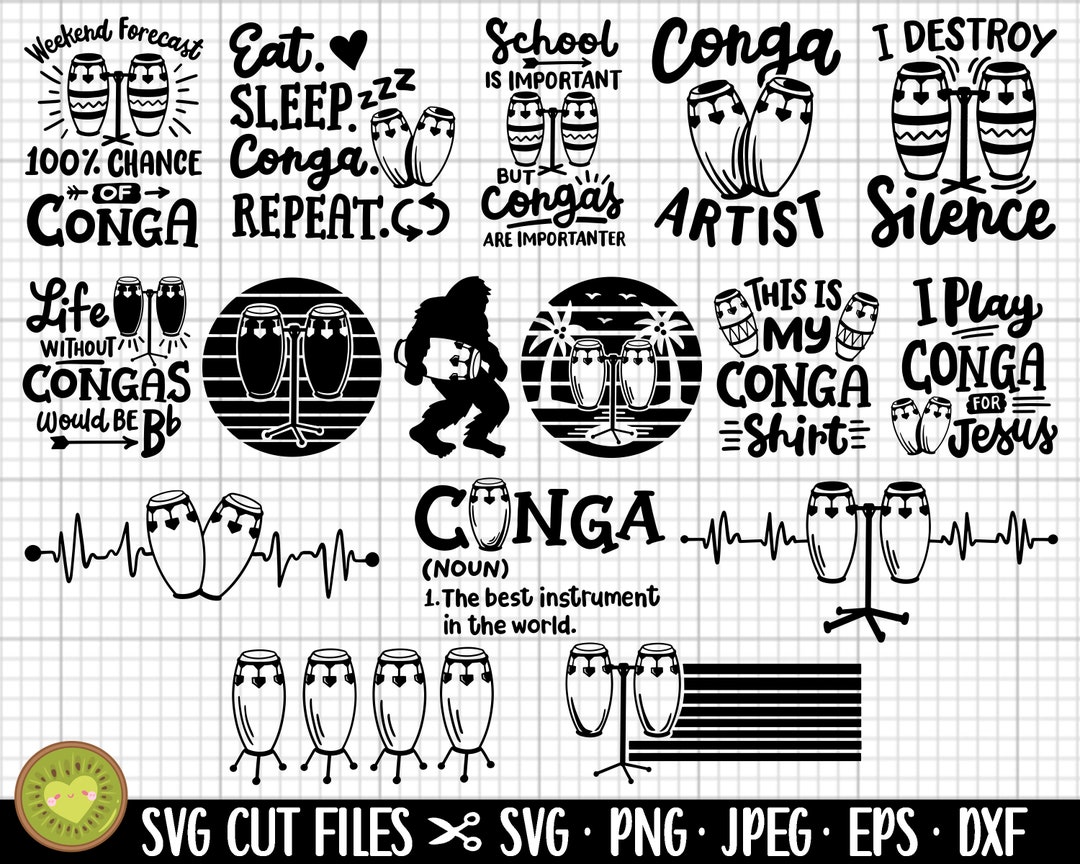 Conga Svg Png Bundle Conga Clipart Bundle Conga Design - Etsy