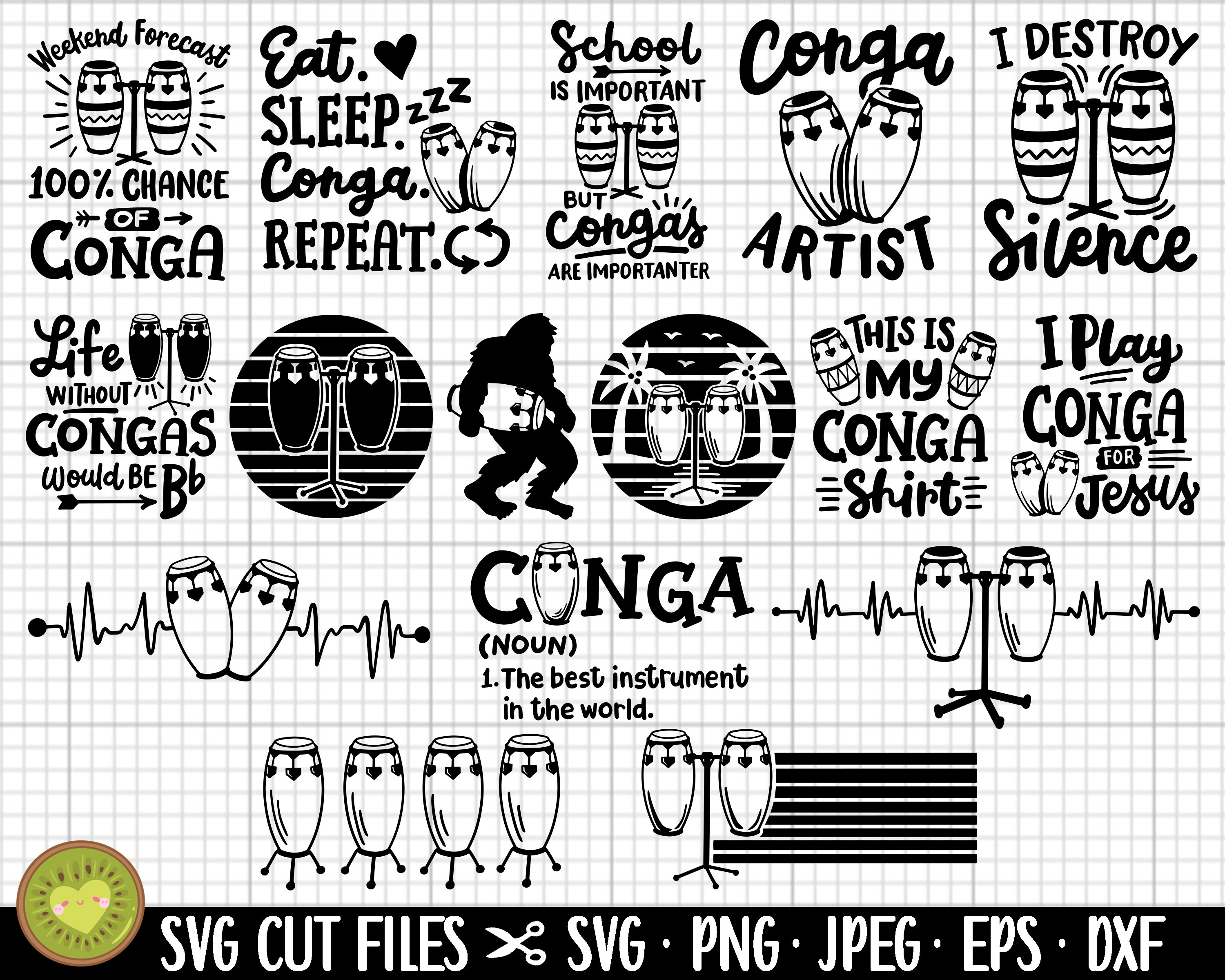 Conga Svg Png Bundle Conga Clipart Bundle Conga Design - Etsy