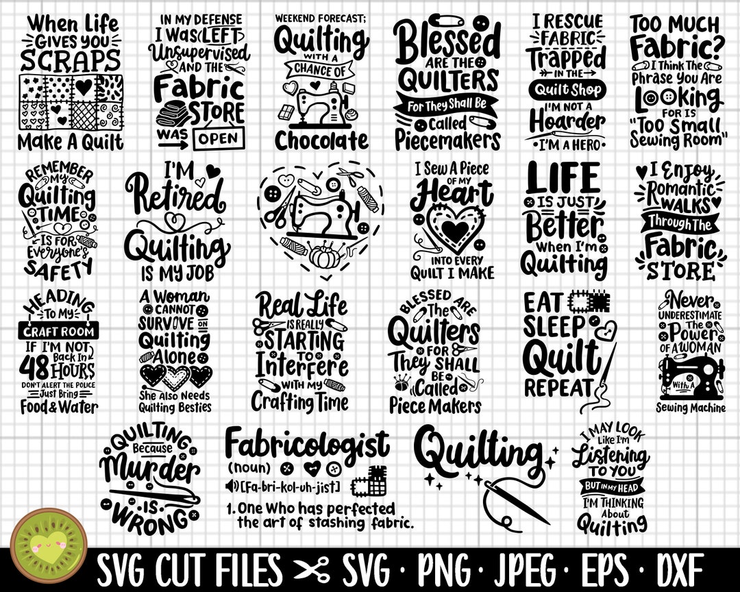 Quilting Svg Bundle Cricut Cut Files Quilting Png Bundle Sublimation ...