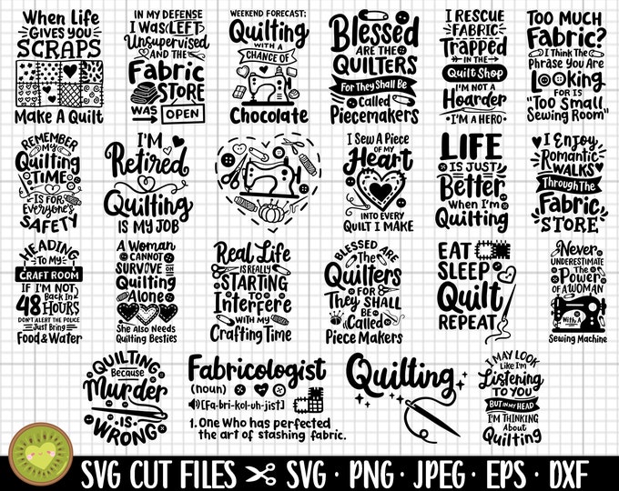 16 Quilt Blocks SVG Bundle Printable JPG Files - Etsy Canada