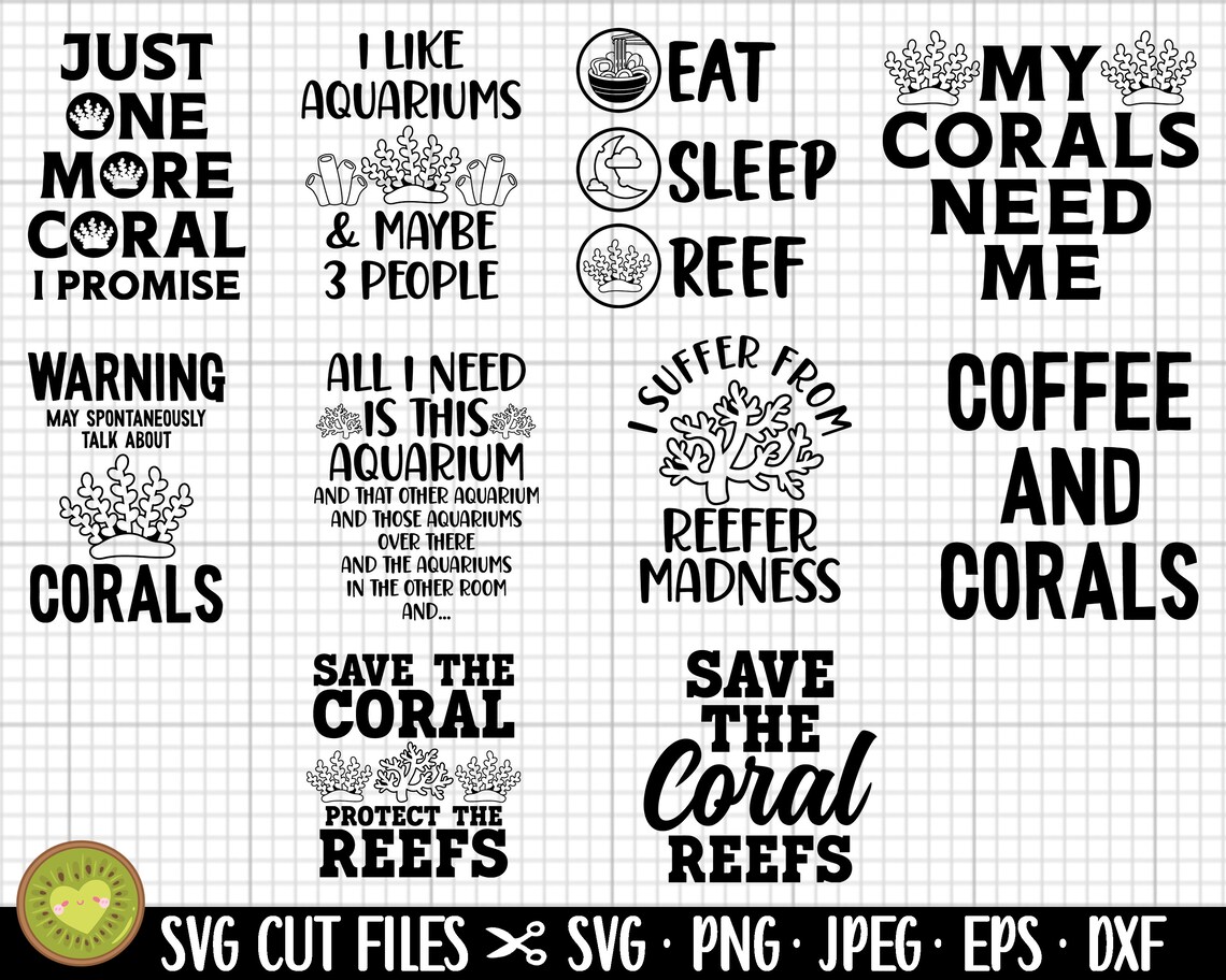 Coral Svg Bundle, Coral Png Bundle, Coral Reef Svg Png, Coral Reef Svg ...