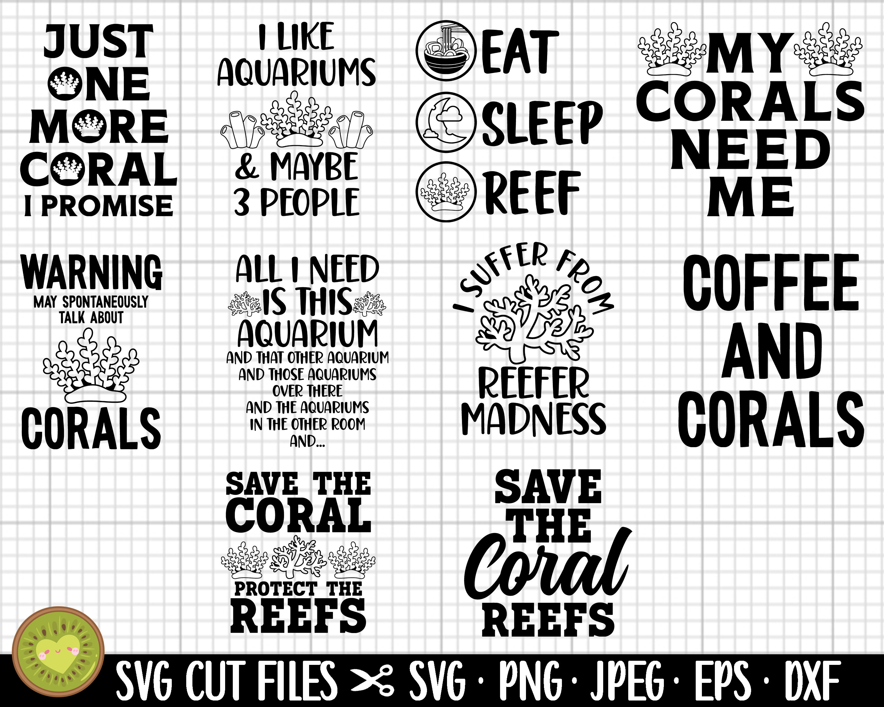 Coral Svg Bundle, Coral Png Bundle, Coral Reef Svg Png, Coral Reef Svg ...