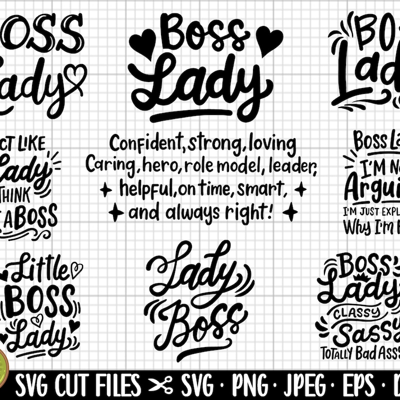 Boss Lady Svg - Etsy