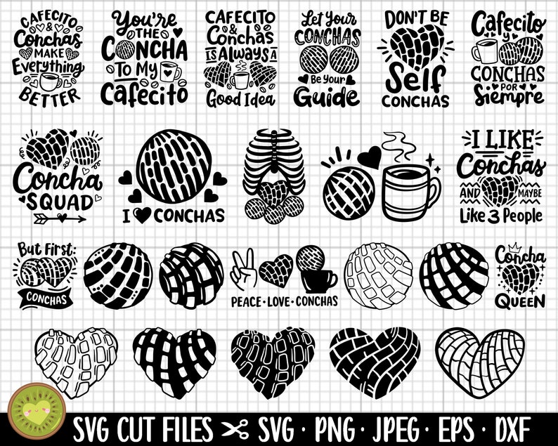 Concha Svg Png Bundle Conchas Svg Png Bundle Free Commercial Use ...
