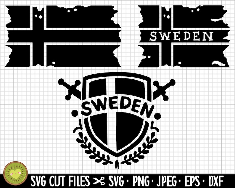 Sweden Svg Png Swedish Flag Svg Png Bundle Commercial Use - Etsy