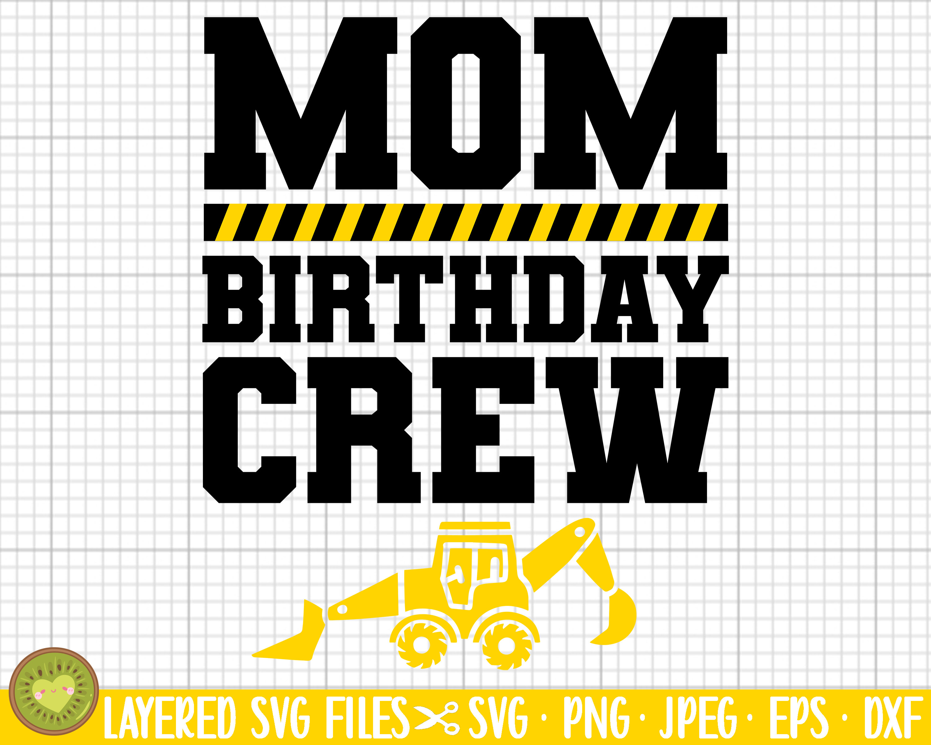 Construction Birthday Theme Builder Excavator Svg Png Vector ...